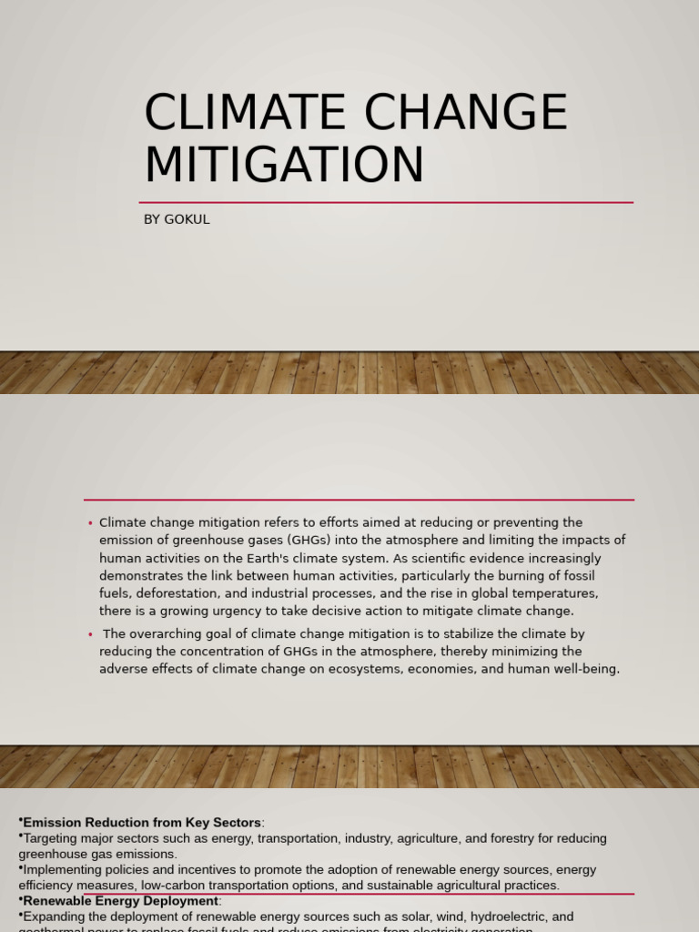 Climate Change Mitigation Strategies | PDF | Climate Change Mitigation ...