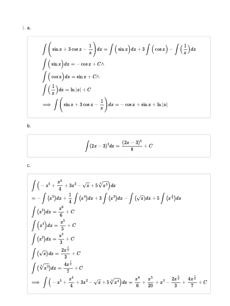 Integrals | PDF