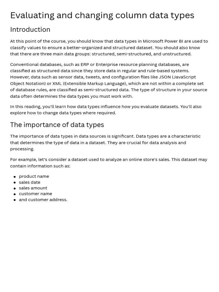 Evaluating and Changing Column Data Types | PDF | Comma Separated Values | Data Analysis