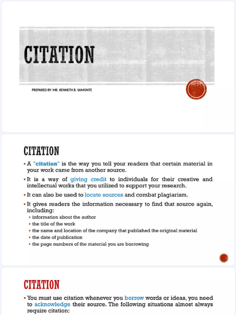 Pr1 Lesson Citation | PDF