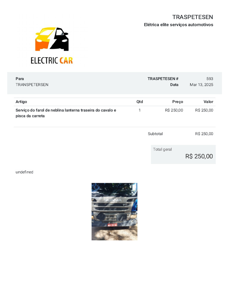 Serviço Elétrico Scania R250 | PDF