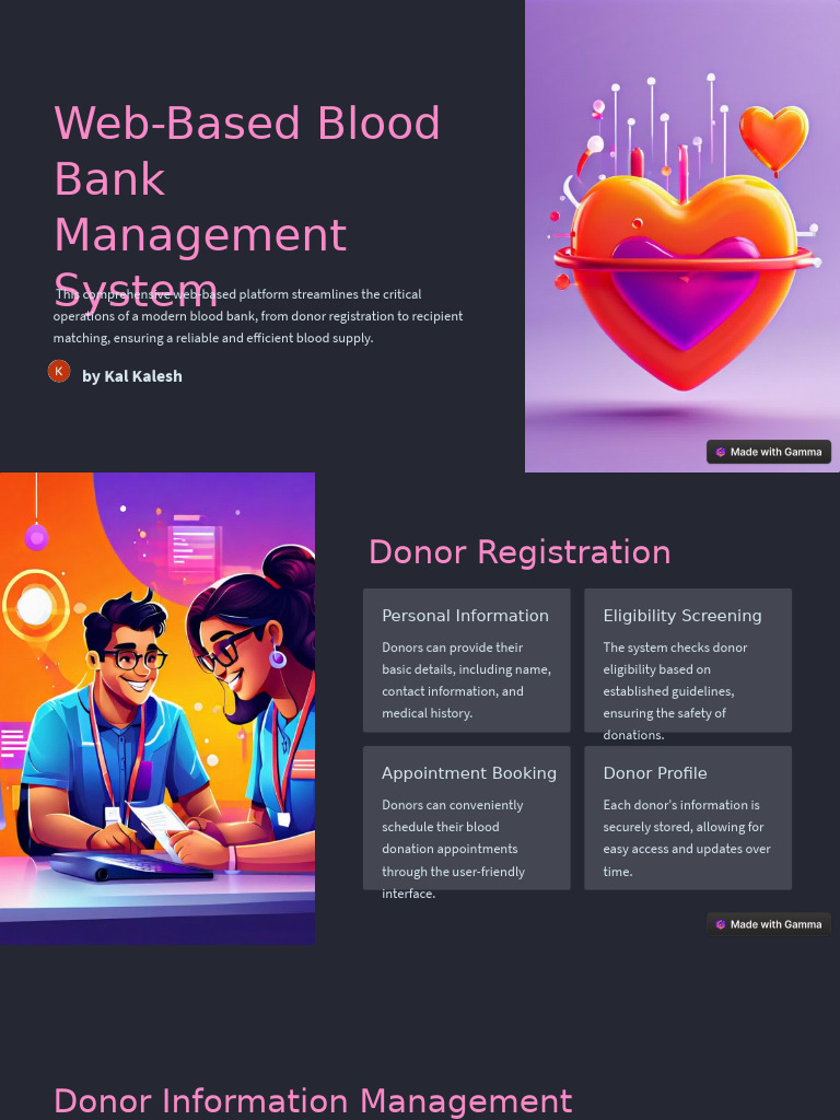 Web-Based Blood Bank Management System | PDF | Blood Donation | Analytics