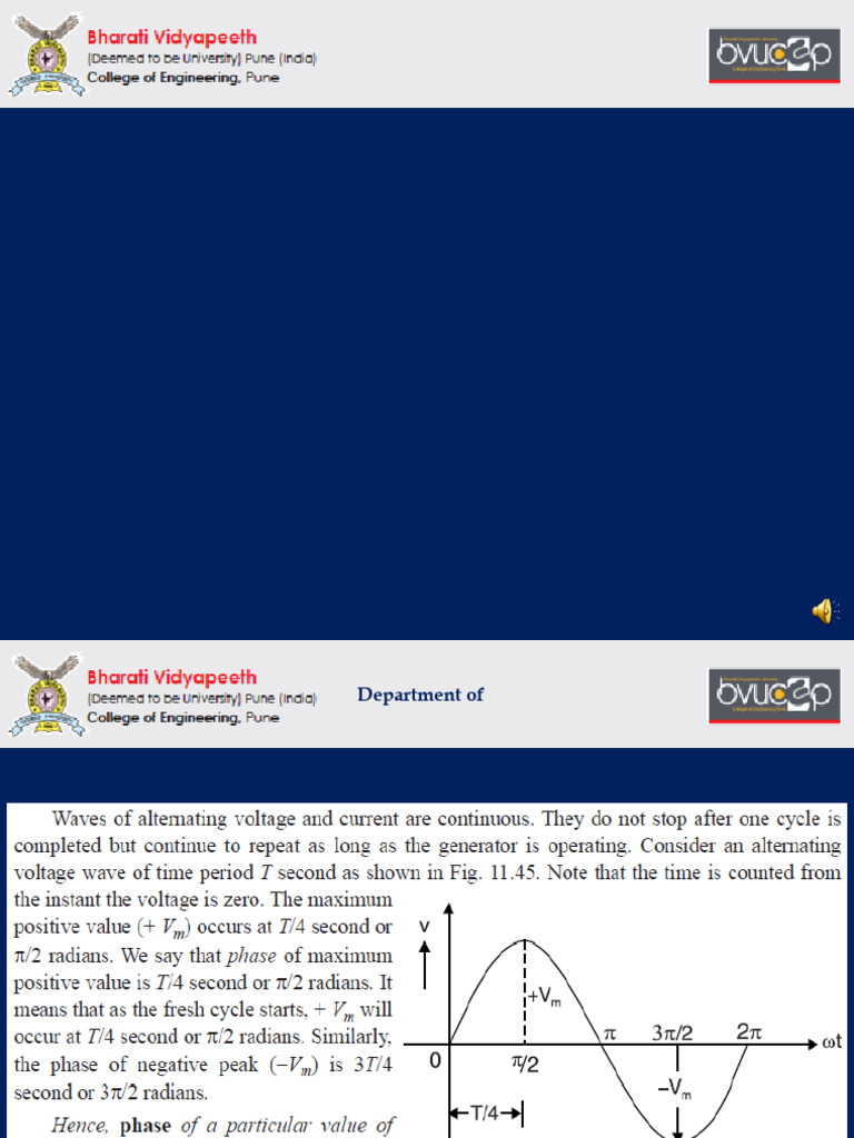 Phasor Representation of Sinusoidal Quantities | PDF