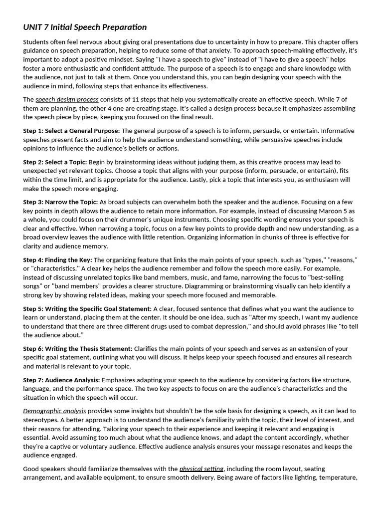 Speech Preparation Essentials | PDF | Credibility | Citation