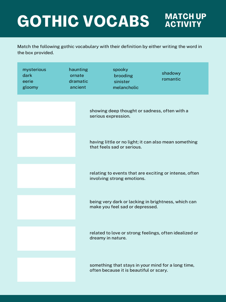 Turquoise Blue White Simple English Punctuation Match Up Activity ...