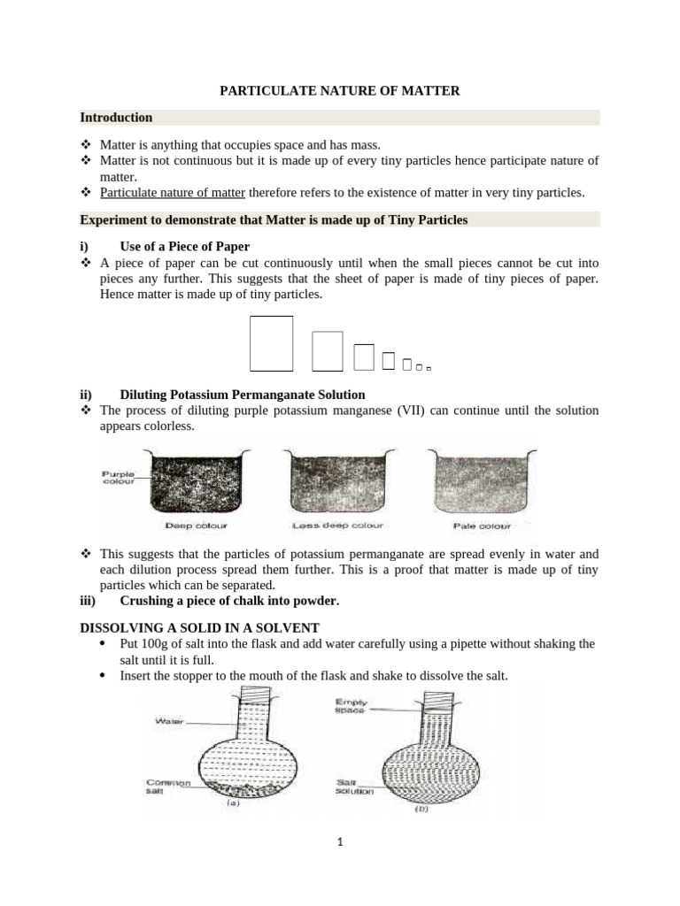 Understanding Particulate Nature of Matter | PDF | Gases | Liquids