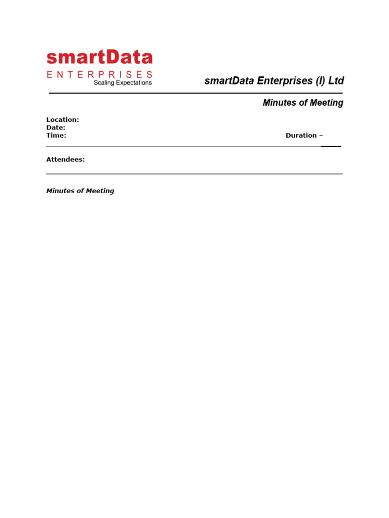 MOM Meeting Minutes Template | PDF