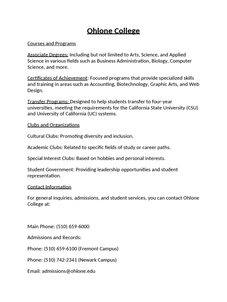 KYC) Ohlone College 20240705 SK | PDF