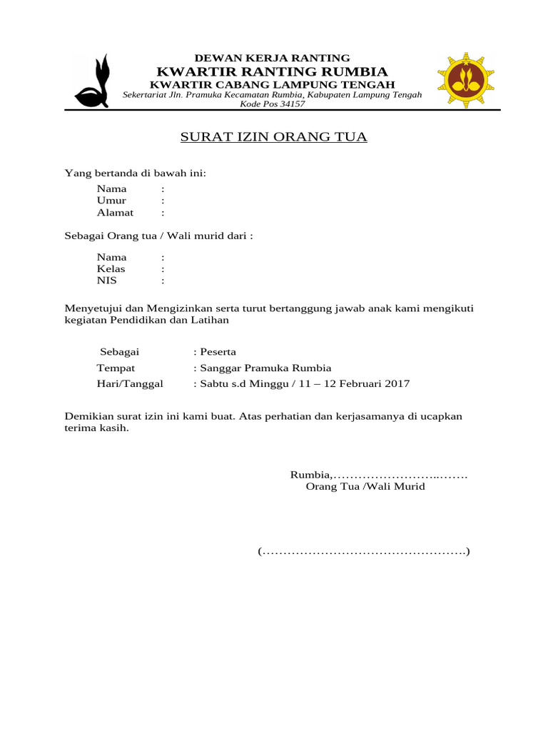 Surat Izin | PDF