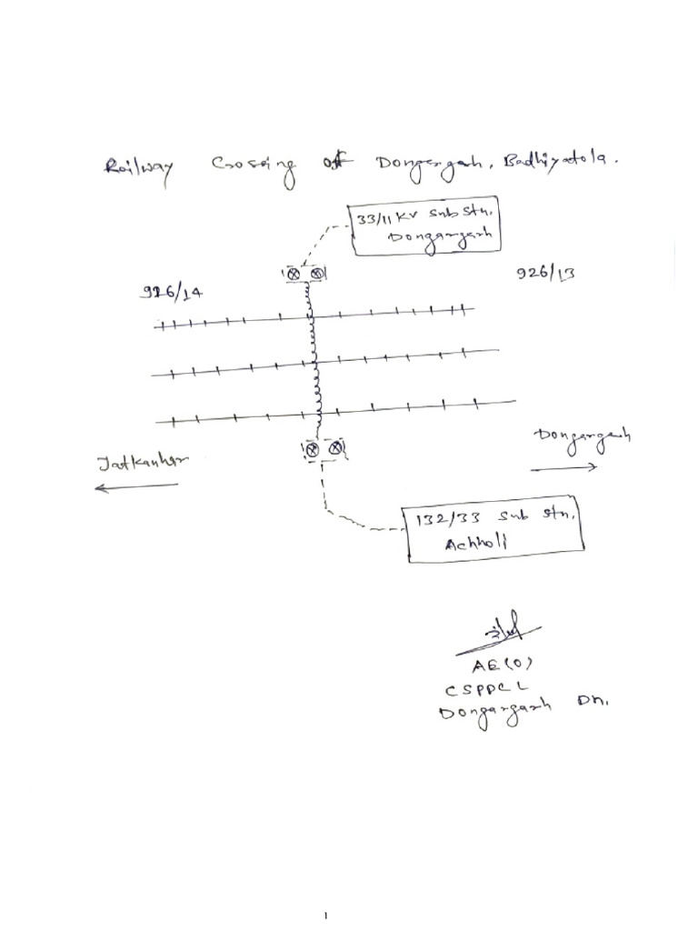 33kv Rly Crossing SLD | PDF