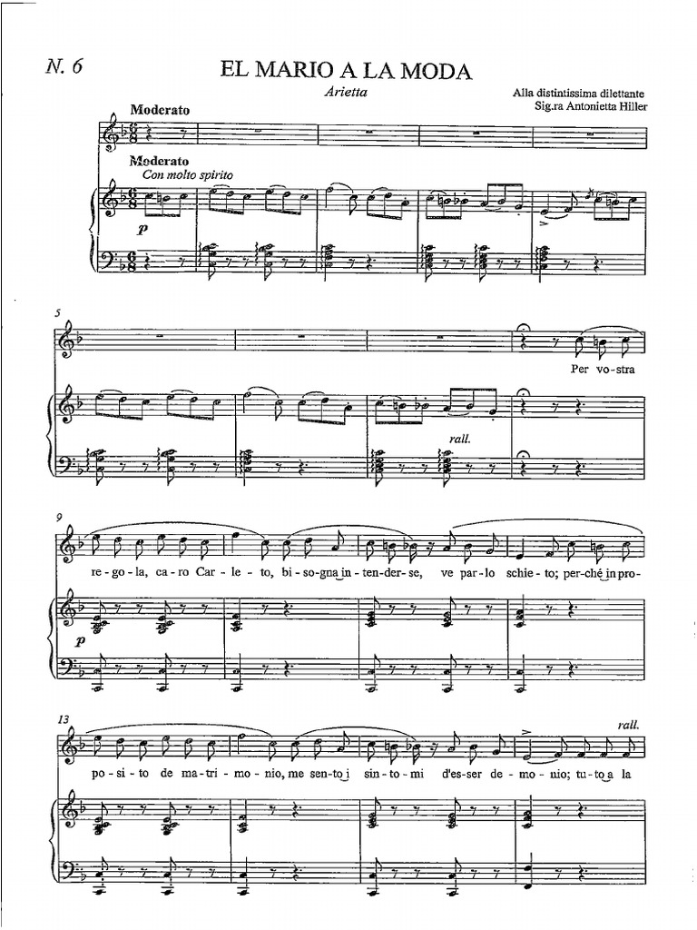 El Mario A La Moda-Buzzolla-Ariette e Canzonette Veneneziane-Il ...