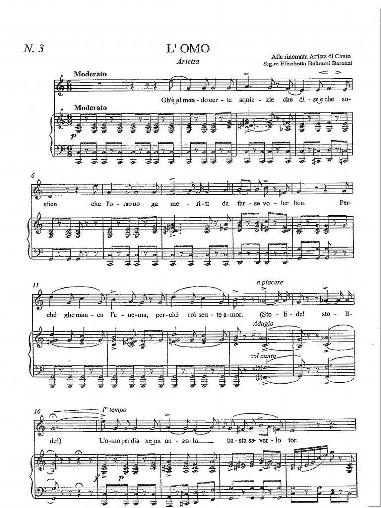 L'Omo-Buzzolla-Ariette e Canzonette Veneneziane-Il Gondoliere | PDF