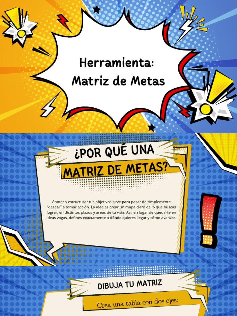 Herramienta Matriz de Metas Cómo organizar metas a corto y largo plazo ...