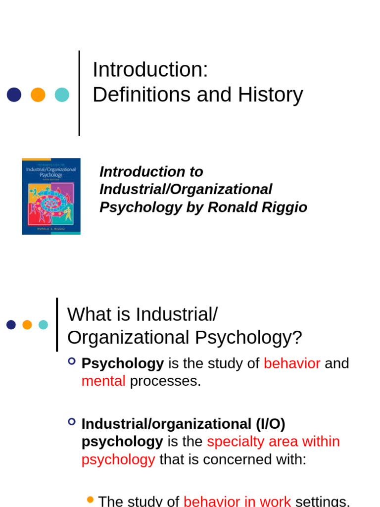 Industrial and Organization Psychology 1 | PDF | Psychology ...