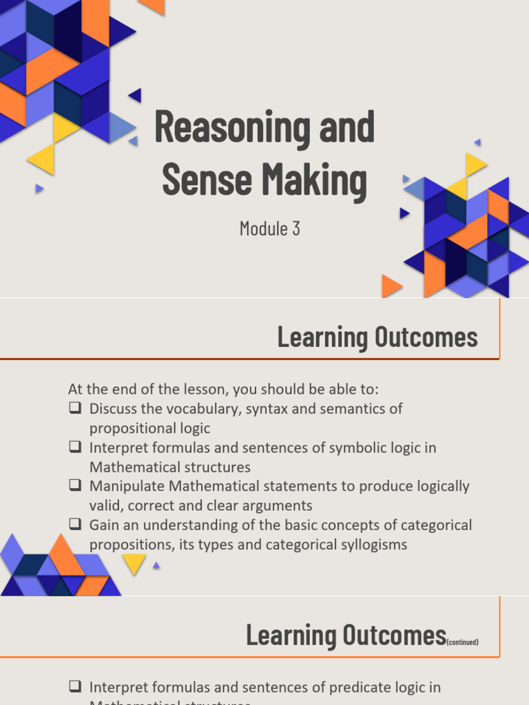 MMW Topic 3 Reasoning and Sense Making (8) | PDF | Logic | If And Only If