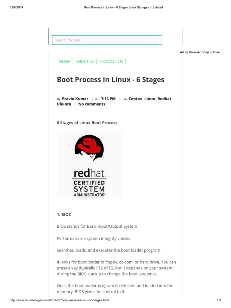 Boot Process in Linux - 6 Stages Linux Storages _ Updated | PDF | Booting | Computing