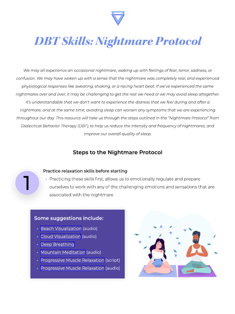 DBT Skills - Nightmare Protocol | PDF | Nightmare | Dialectical ...