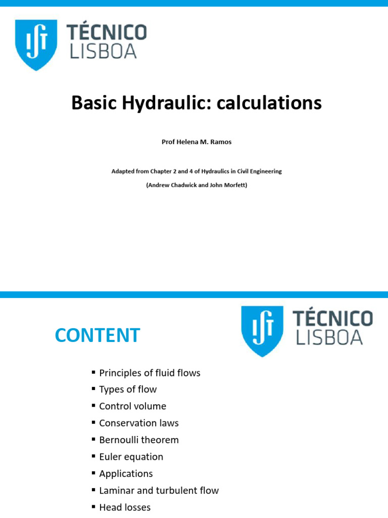 1 - Basic Hydraulic Calculations | PDF