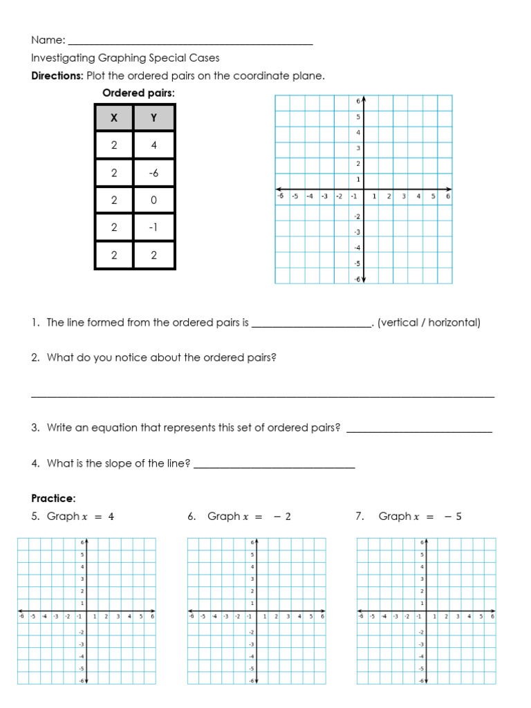 Horizontal and Vertical Lines | PDF