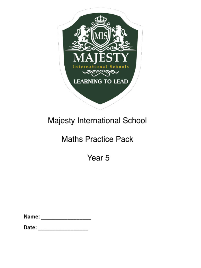 Y5 Maths Practice packs T1 | PDF | Division (Mathematics) | Numbers