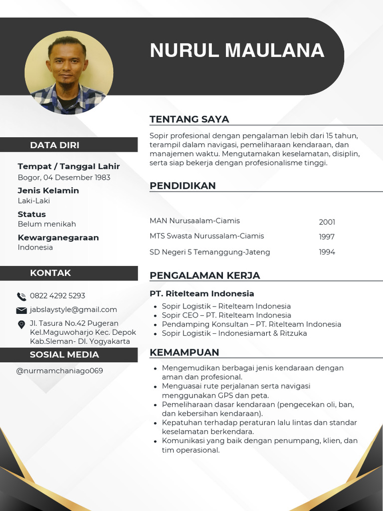 Cv. Nurul Maulana | PDF
