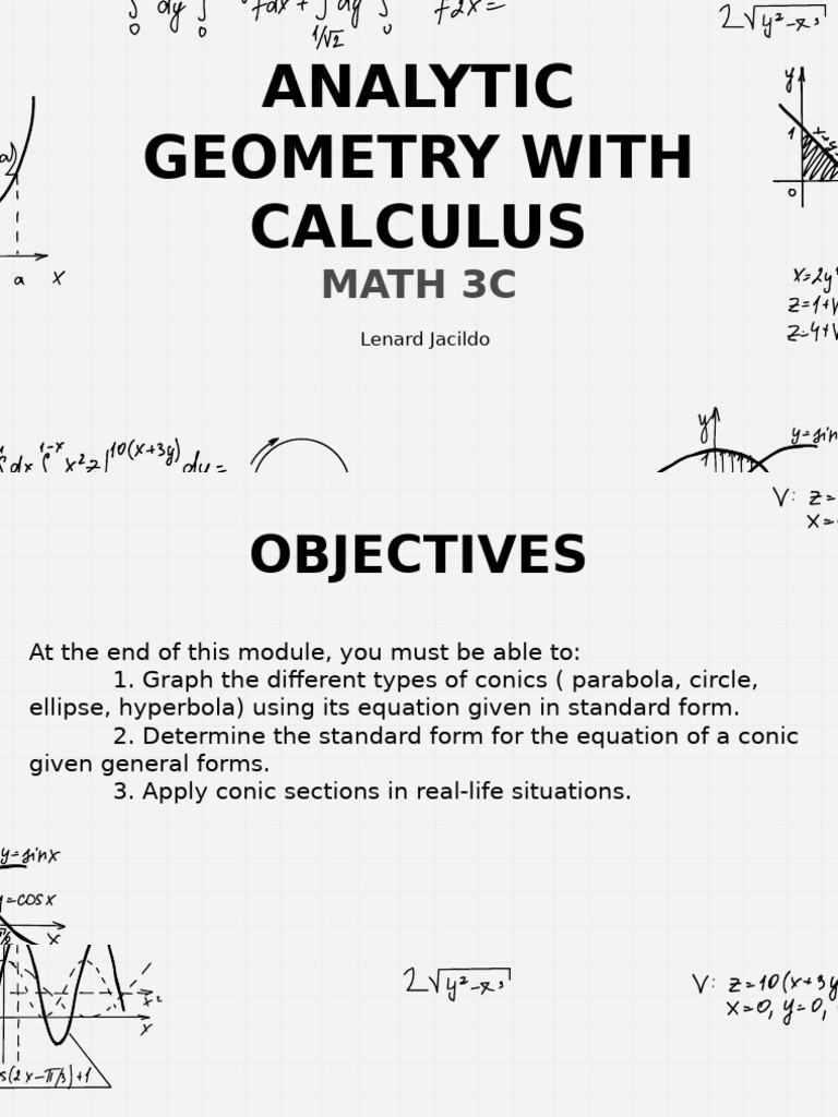 Module 3 Conic Sections | PDF | Line (Geometry) | Classical Geometry