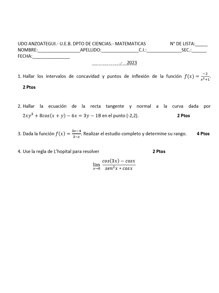 IV Parcial Mat 1 | PDF