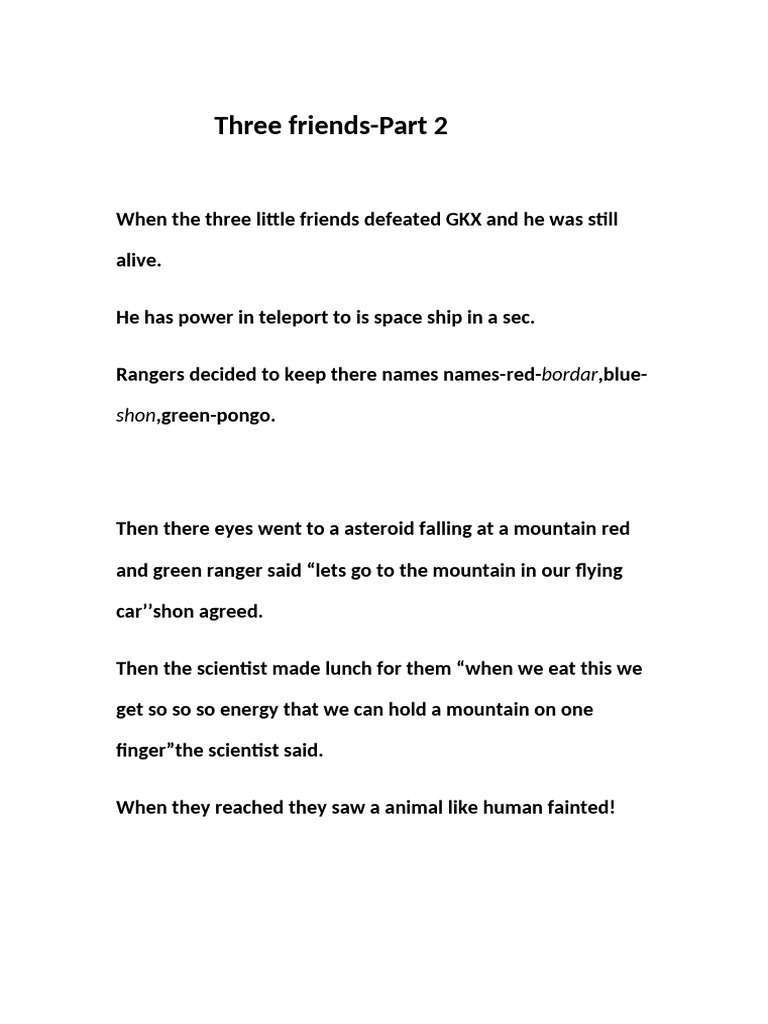 Three Little Friends Part 2 | PDF