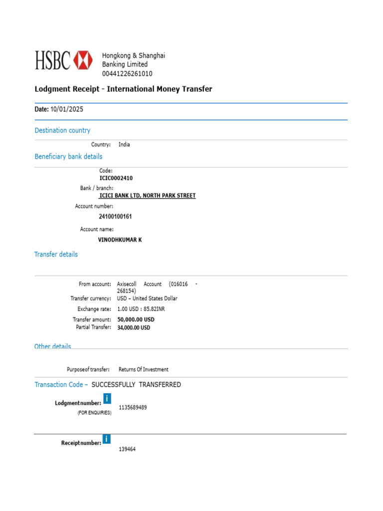 Transfer Invoice. VINODHKUMAR | PDF