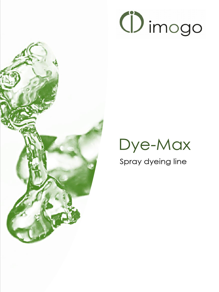 Imogo Dye-Max Spray Dyeing System | PDF | Dyeing | Textiles