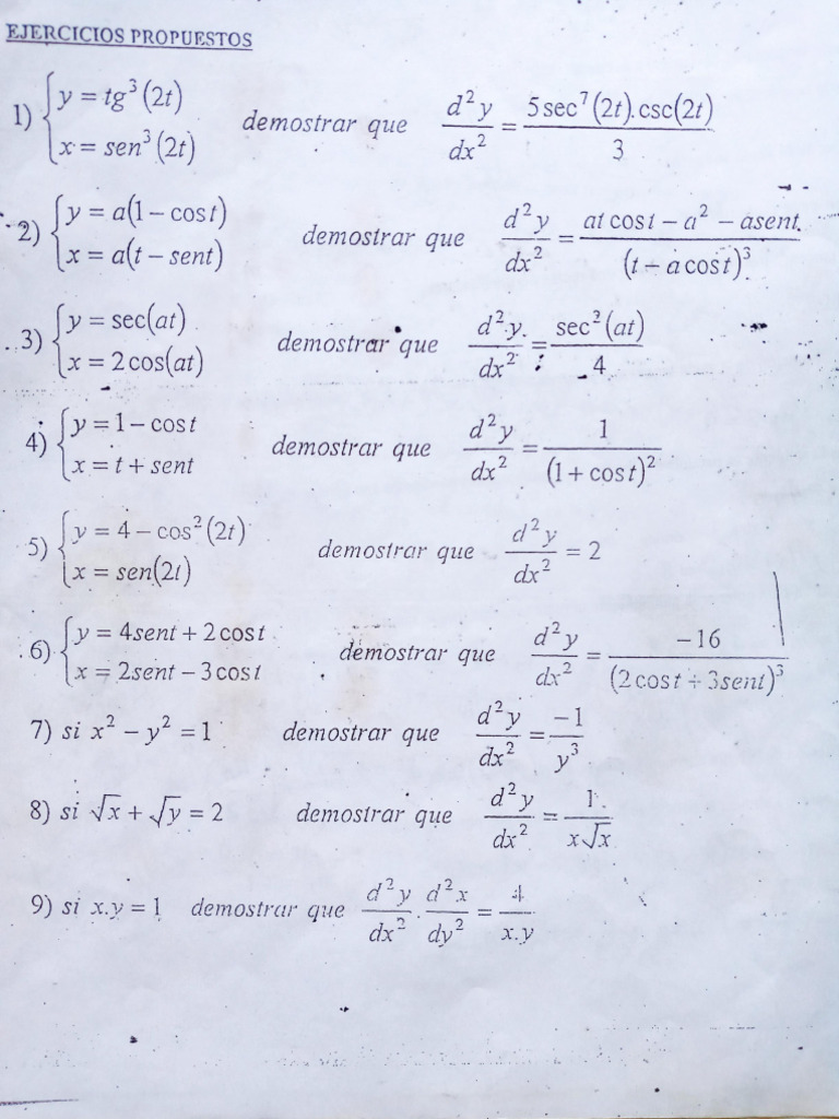 Ejercicios aplicación de la derivada | PDF
