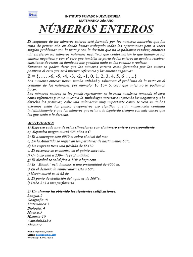 T.P.N-5 N-Meros Enteros | PDF | Entero