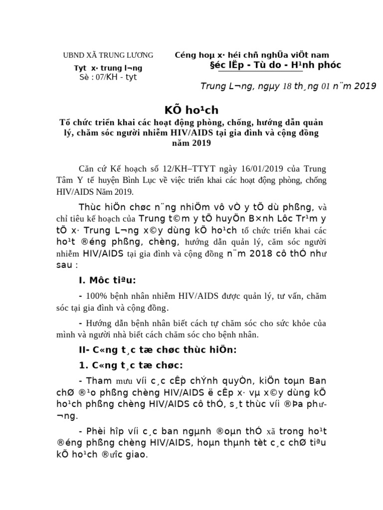 KH quản lý BN HIV | PDF