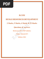 HRM Short Notes | PDF | Human Resource Management | Human Resources