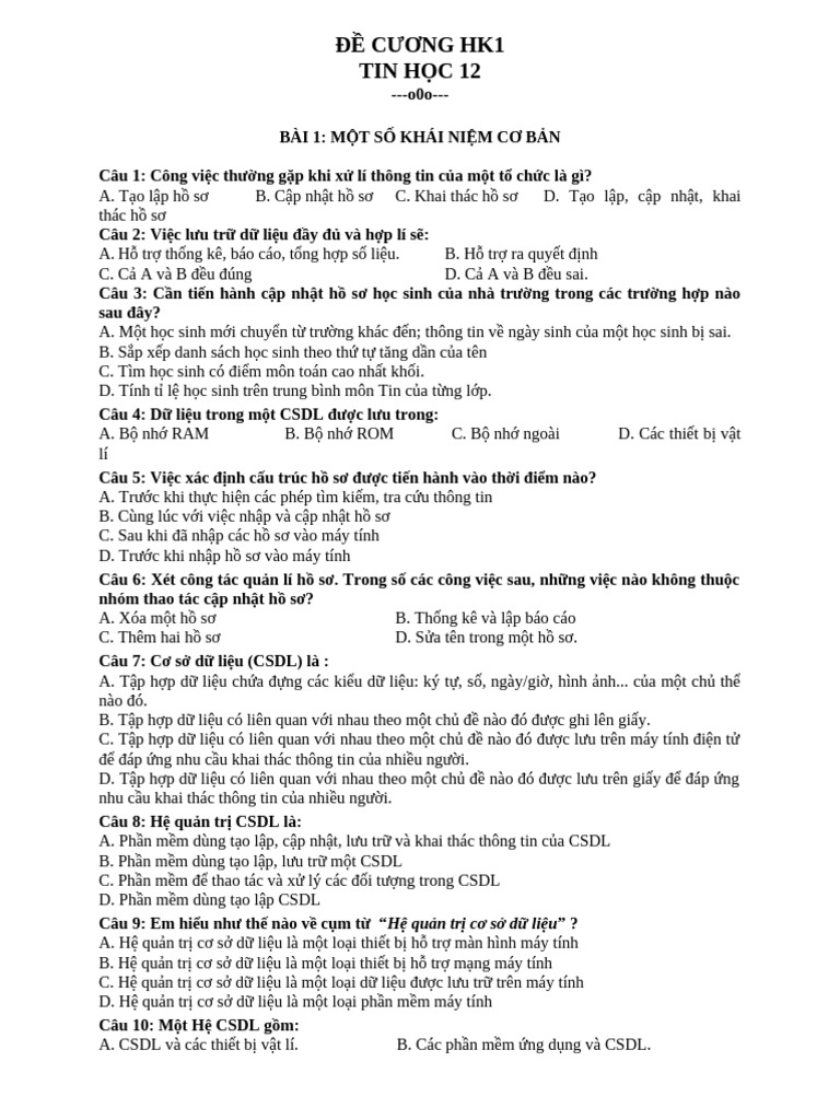 De_cuong_TH12_cuoi_HK1 (1) | PDF