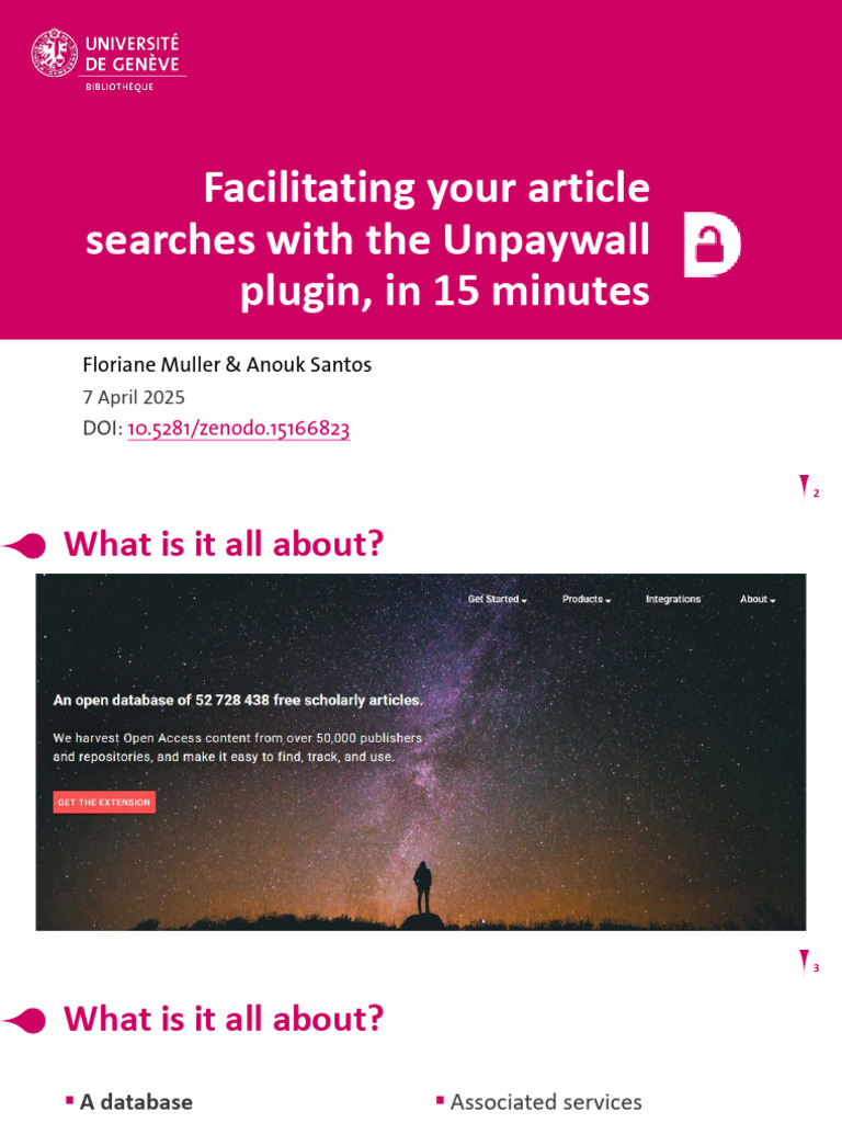 2025-04-07 Unpaywall 15minutes ENG Newformat v2 Zenodo | PDF | Computing