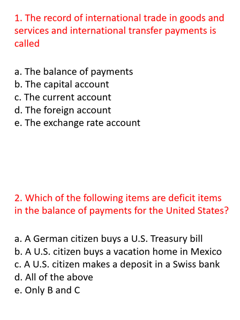 Understanding Balance of Payments Concepts | PDF | Balance Of Payments ...
