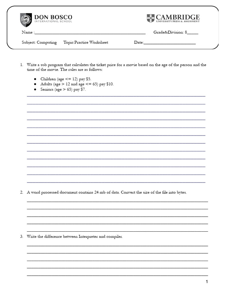 Summative Practise Paper Questions. | PDF | Software | Computer Engineering