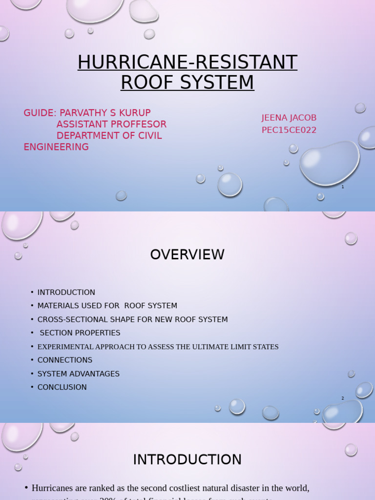 Hurricane-Resistant Roof System Design | PDF | Concrete | Reinforced ...