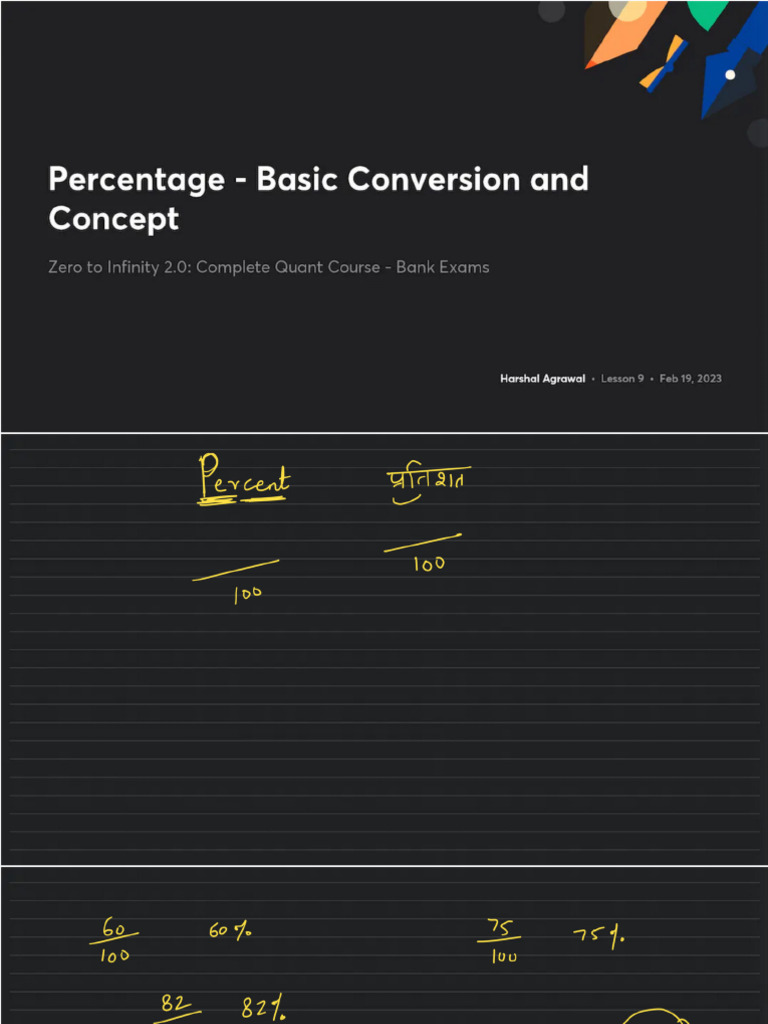 Percentage Basic Conversion and Concept With Anno | PDF