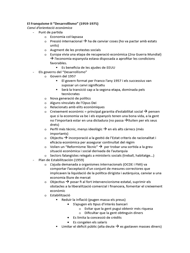 El Franquisme II | PDF