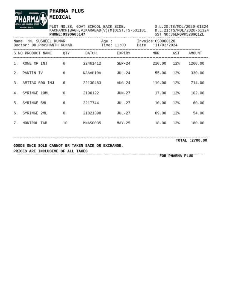 Medical Bill | PDF