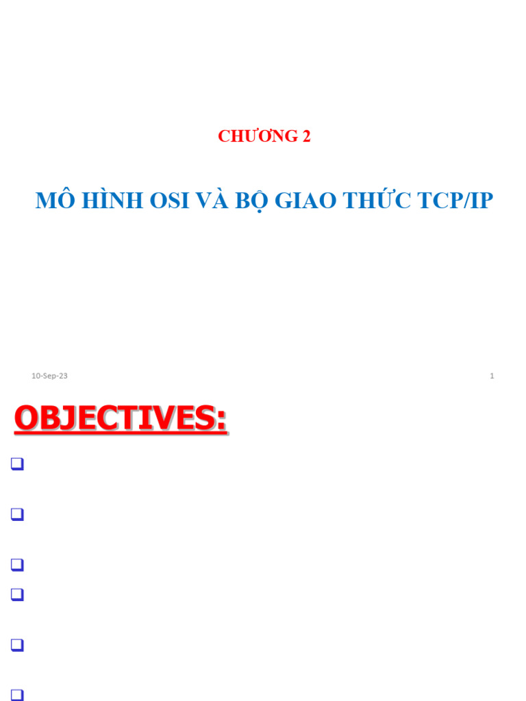 Chương 2 (Mô Hình OSI & B Giao TH C TCP-IP) | PDF | Osi Model | Transmission Control Protocol