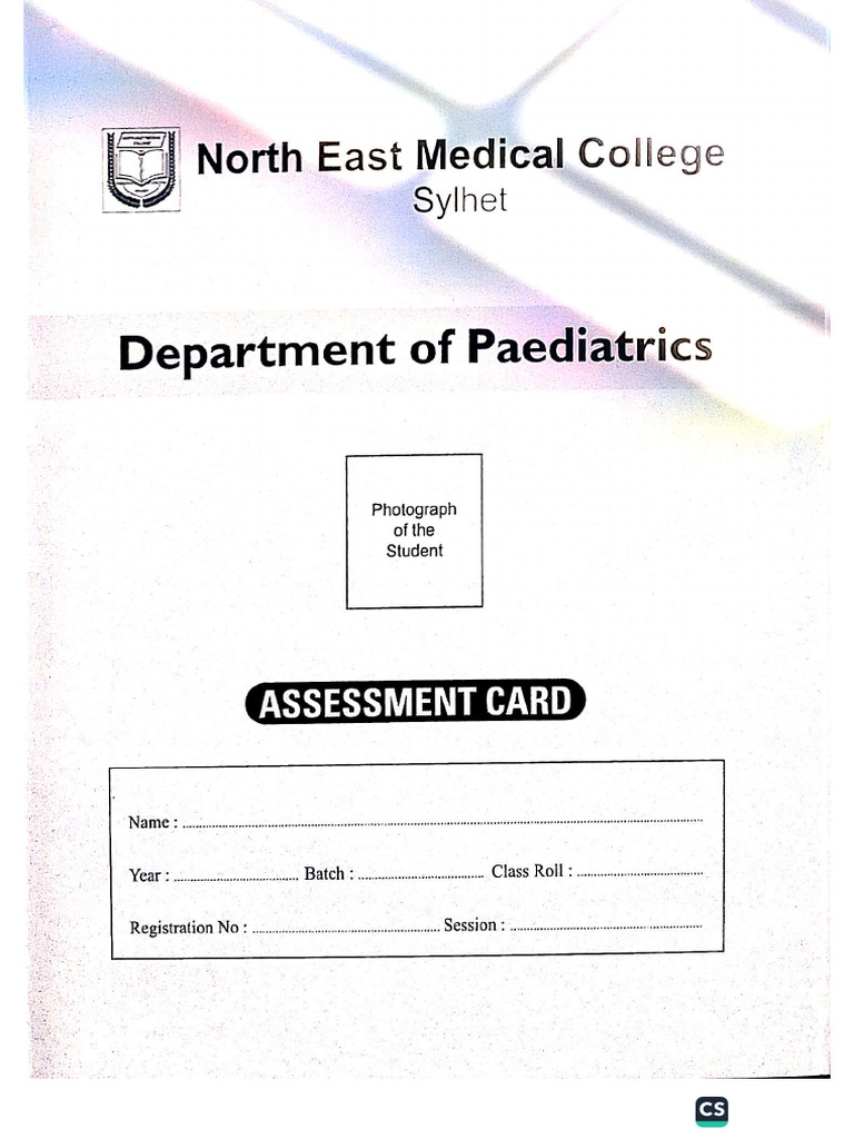 Pediatrics Card | PDF