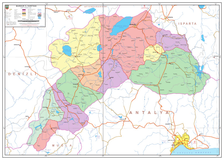 Burdur Mulk Idare Il Haritasi 1445 | PDF