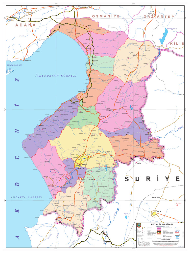 Hatay Mulk Idare Il Haritasi 1411 | PDF
