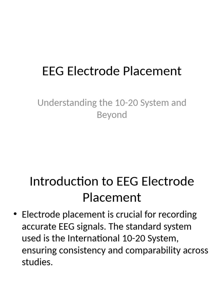 10-20 EEG Electrode Placement Guide | PDF