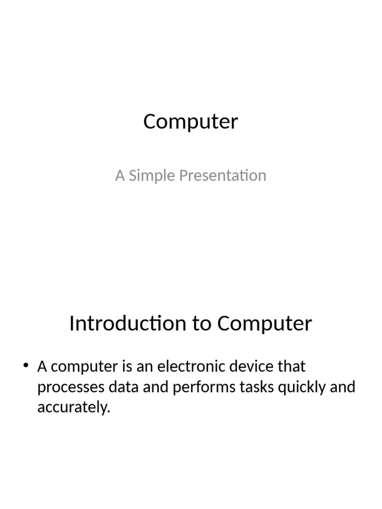 Introduction to Computer Basics | PDF