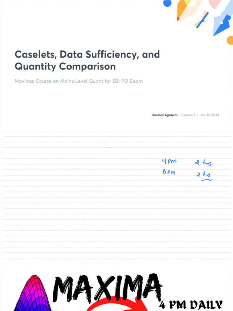 Caselets Data Sufficiency and Quantity Comparison With Anno | PDF