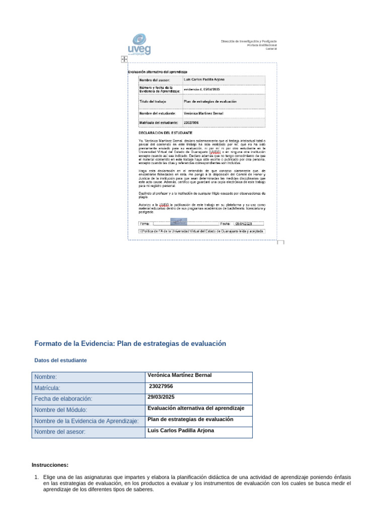 EAA EA4 Formato | PDF | Evaluación | Aprendizaje